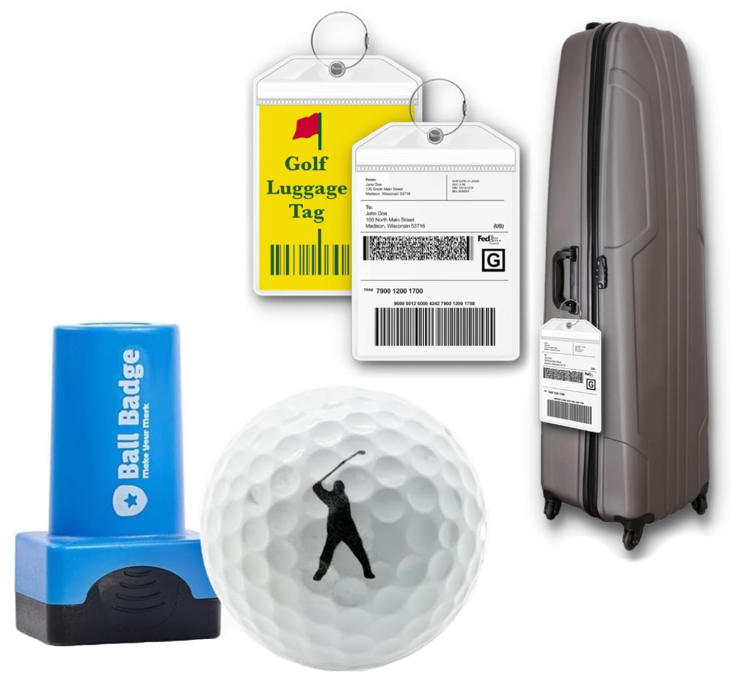 Ball Badge Gilmore Swing Golf Ball Stamp And Luggage Tag 2 Pack Review ...